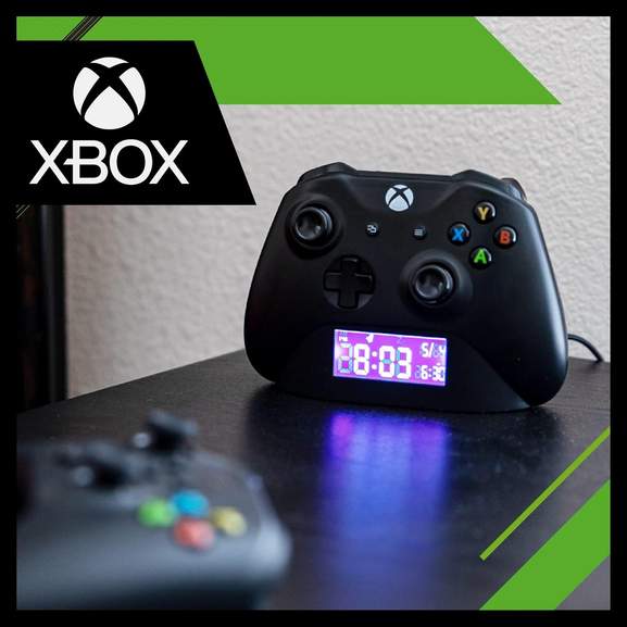 Paladone Xbox Black Controller Wecker – offiziell lizenziert, 15 cm ...