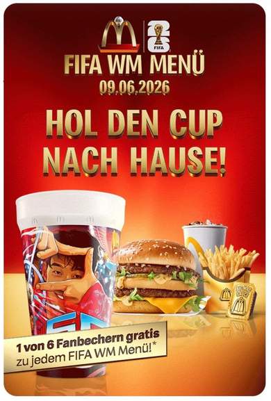 Gratis Fanbecher zum WM-Menü bei McDonald's – jetzt kaufen at McDonald ...