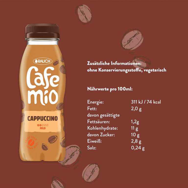 Rauch Cafe Mio Cappuccino 12x250ml | Eiskaffee To-Go nur 1,23€ bei ...