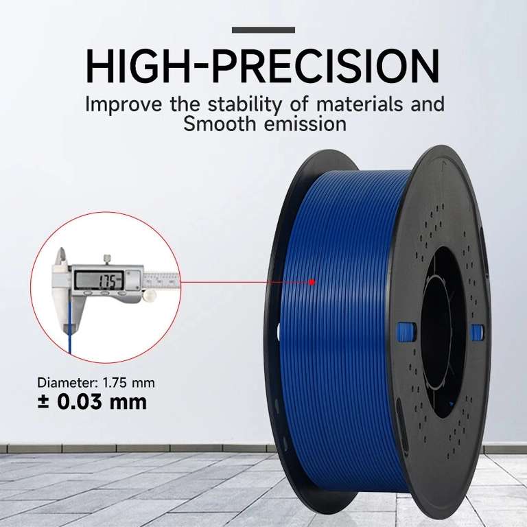 Kingroon PETG 1,75 mm 10 kg Filament – farbig Rot/Dklblau/Grün/Orange ...