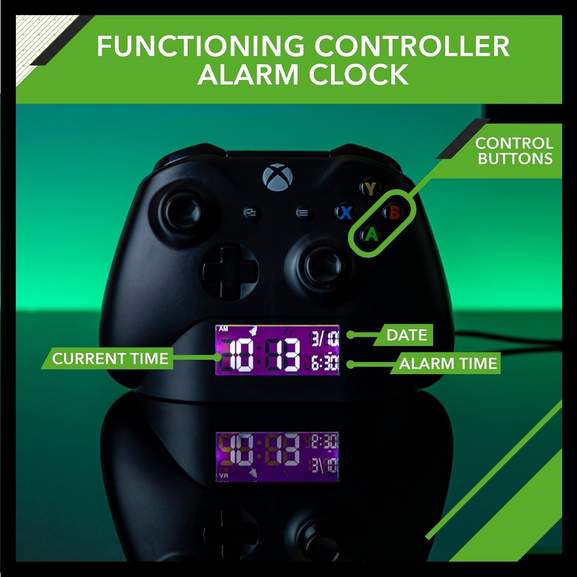 Paladone Xbox Black Controller Wecker – offiziell lizenziert, 15 cm ...