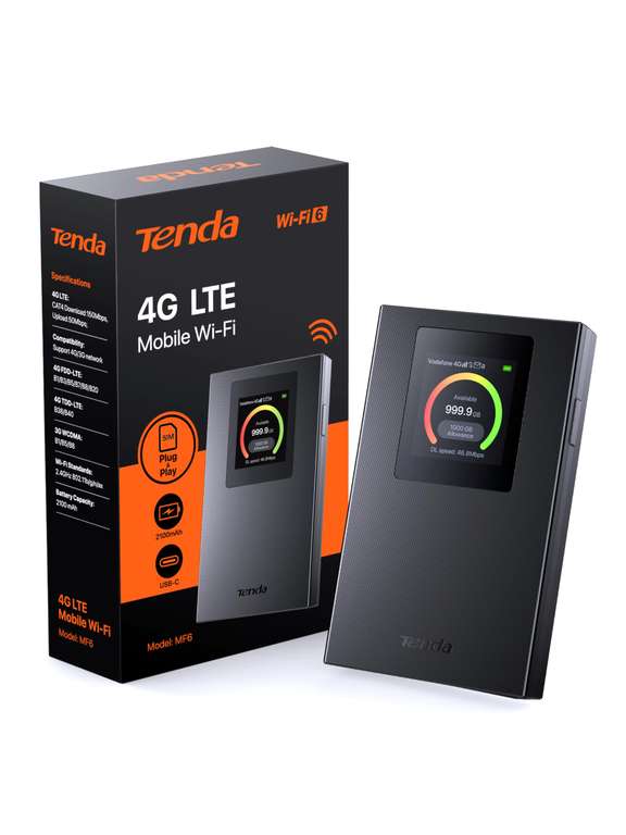 Fürs Schwimmbad und den Urlaub - Tenda MF6 mobiler 4G-Router mit Wifi 6 ...